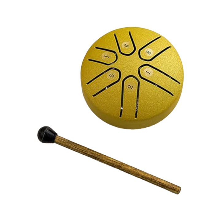 3 Inch Sound Healing Handpan Drum JIcloun 3 Inch Mini Steel Tongue Drum ...