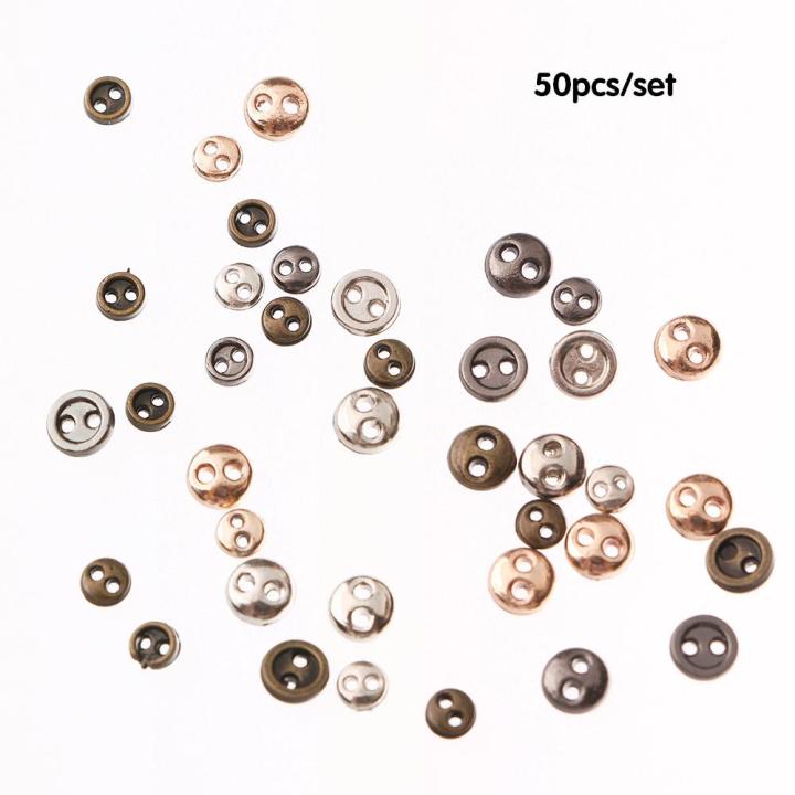 2-Holes 3/4mm Clothing Metal Accessories Handmade Button Sewing Buttons ...