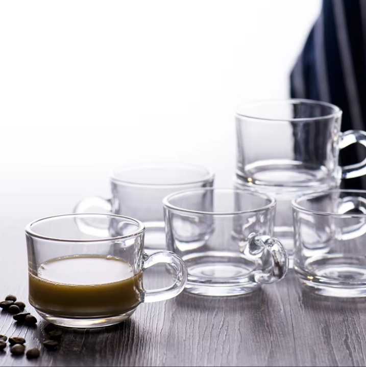 Set of 6 Artisan Glass Tea Cups | Daraz.pk