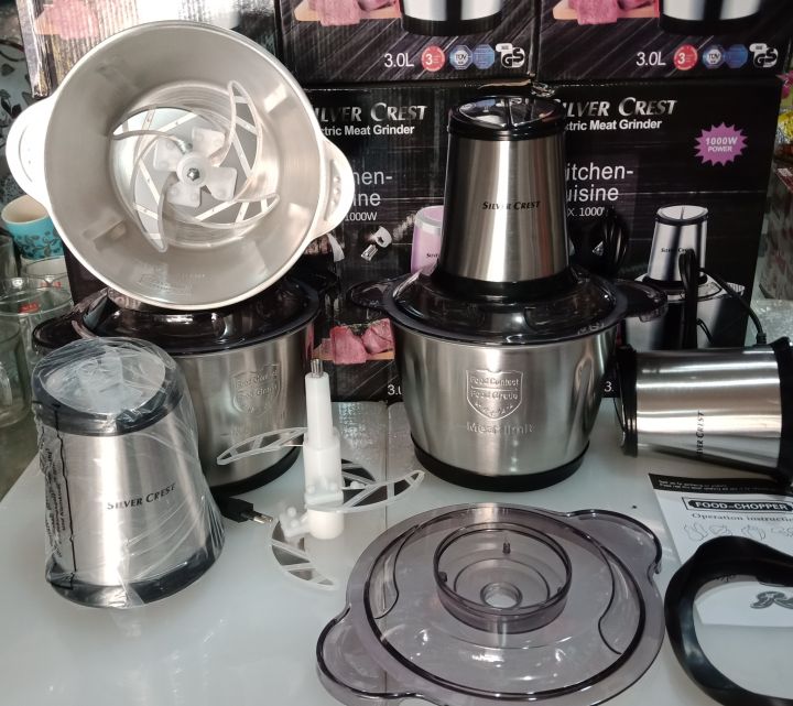 Meat Chopper Electric Silver Crest SUS 304 stainless steel Bowel ...