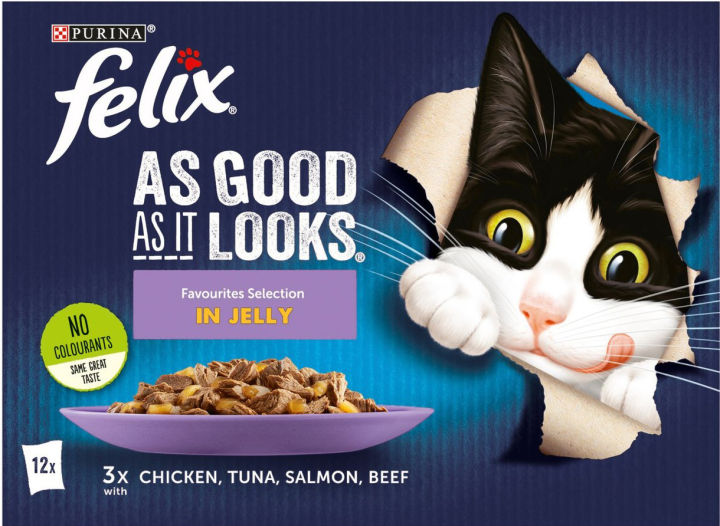 Felix Cat Food Jelly, As Good As It Looks Mixed/Favorite Selection In ...