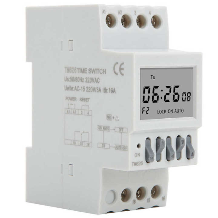 TM626 Power Switch Timer Smart Time Control Relay Din Rail Mount AC220V ...