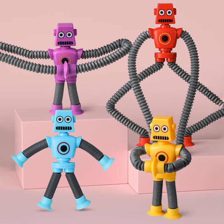Stretchy Tube Robot Puzzle Toy Novelty Decompression Telescopic Robot ...