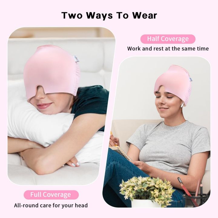 Migraine Relief Hat headache hat Gel Hot Cold Therapy lce Cap For ...