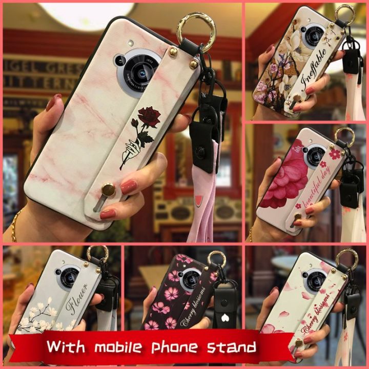 Kickstand protective Phone Case For Sharp Aquos R7/SH-52C Wristband ...