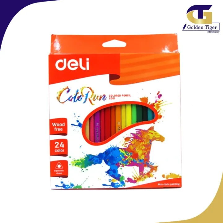 Deli 24 Colored Pencil Set - Pack of 24 Colour Student Coloring color ...