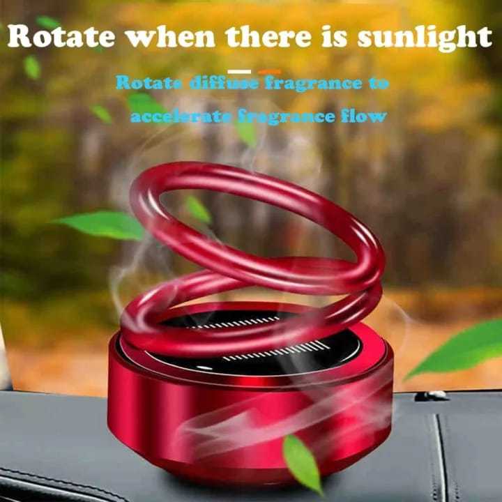 HT Solar Double Ring Rotating Suspension Car Perfume Air Freshener ...