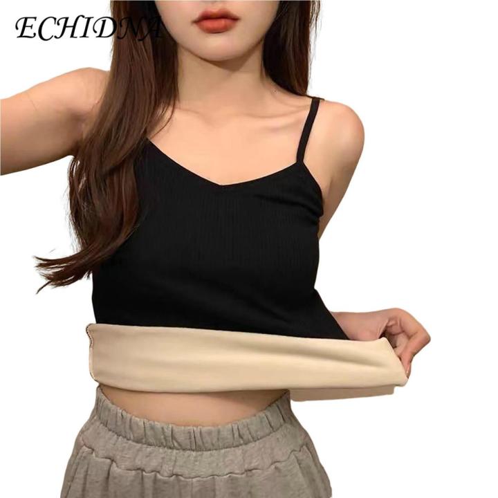 ECHIDNA Women Undershirt Slim Fit Backless Thermal Underwear Camisole ... ECHIDNA Women Undershirt Slim Fit Backless Thermal Underwear Camisole ...