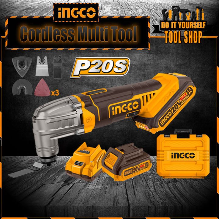 Ingco Cordless Lithium-ion Oscillating Multi Tool 20V with Battery ...