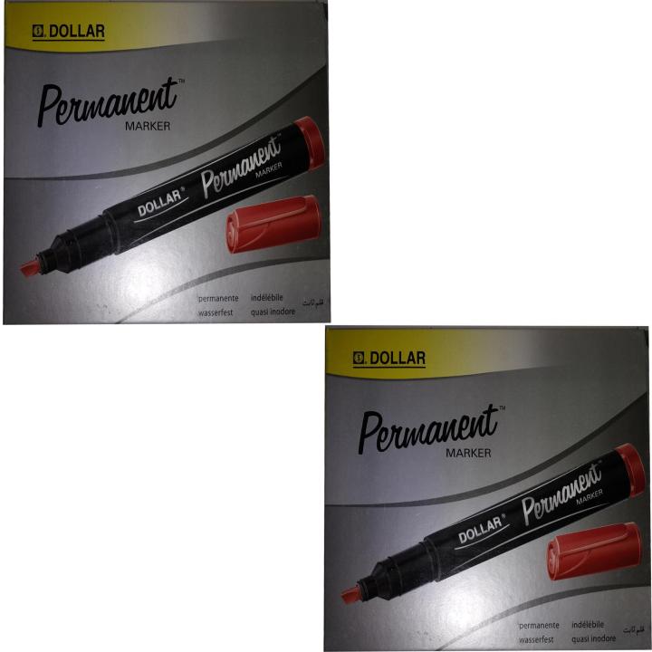 Dollar Permanent Marker / Chart Marker Pen (24 Pcs / 2 Pkt) | Daraz.pk