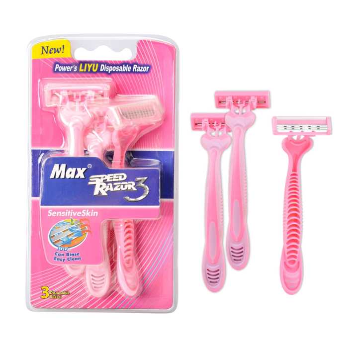 Original MAX Triple Blades Lady Razor 3pcs Bikini Razor Woman Shaver ...