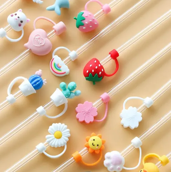 1 PC Silicone Sealing Straw Plug, Reusable Drinking Straw Dust Cap ...