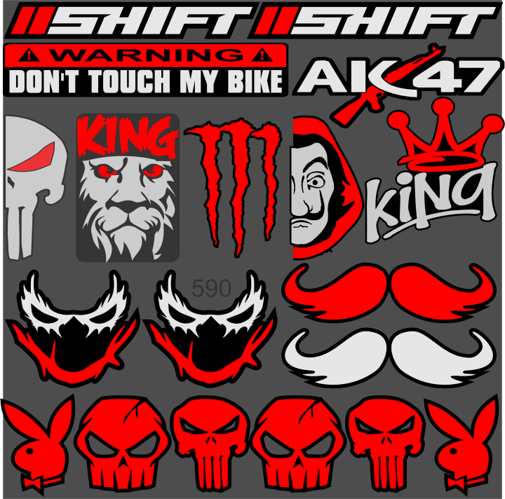 19x FUNNY STICKER FOR BIKE CAR CYCLE | Daraz.pk