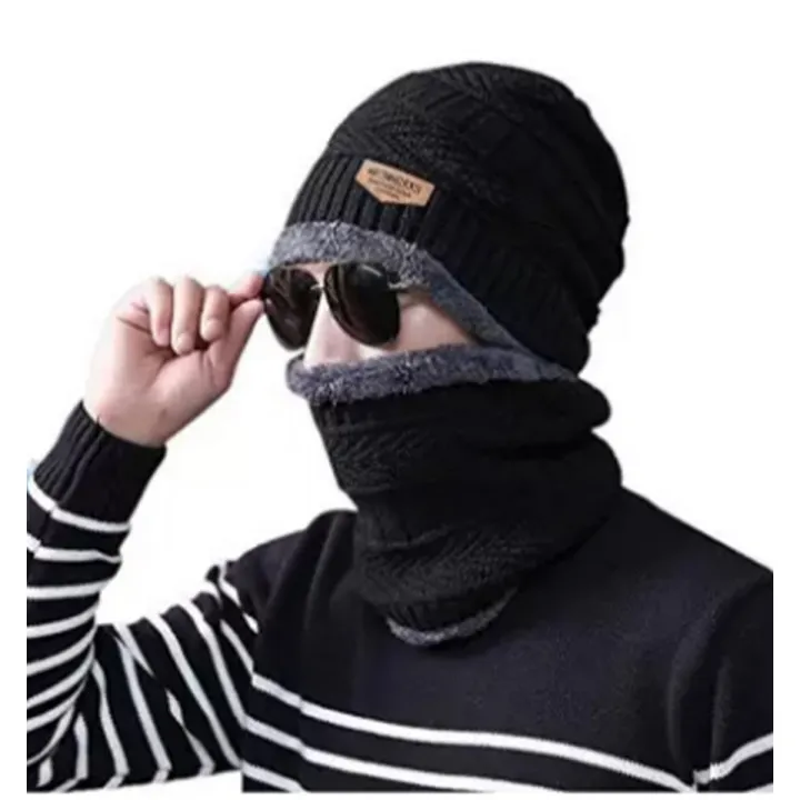 100% Original Song Ting Cap Neck Warmer Thick Fleece Winter Beanie Hat ...