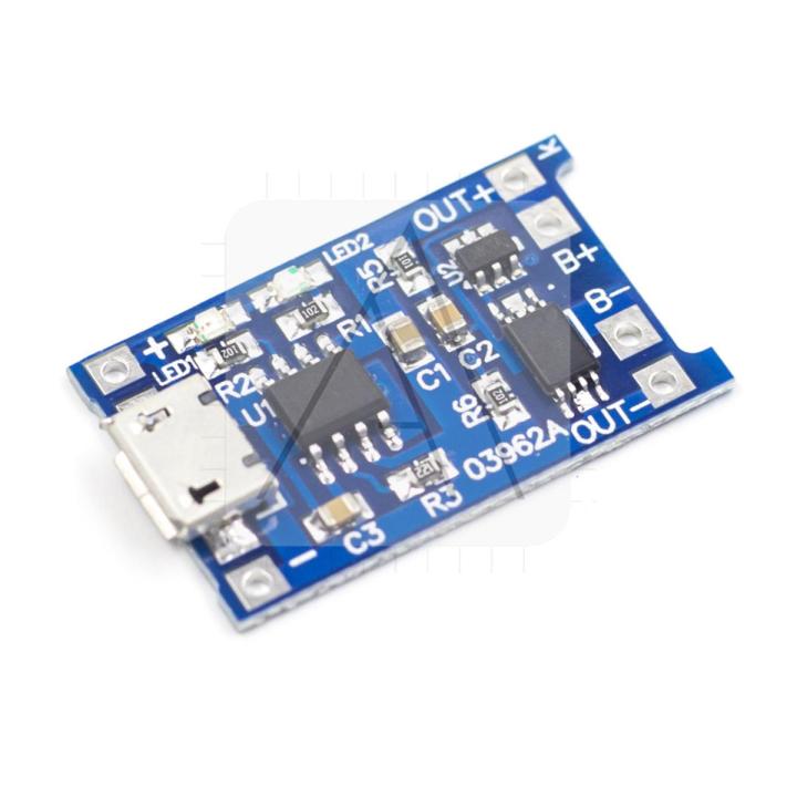 Pack of 1, 2, 5 Tp4056 micro usb Lithium ion battery charger with ...