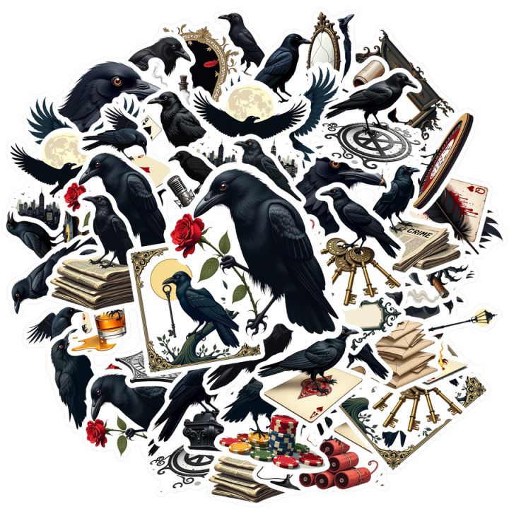 Gothic Theme Art Stickers Multicolored DIY Stickers Vinyl Material ...