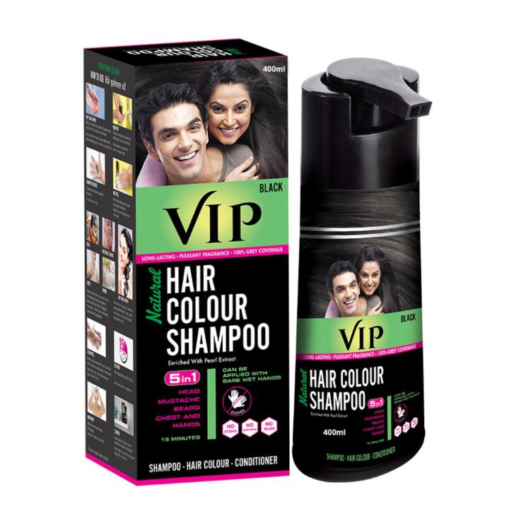 VIP Hair Colour Shampoo - 180ml Black | Daraz.pk