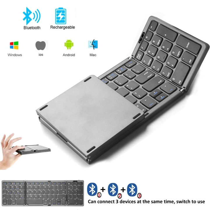 Wireless Folding Keyboard Mini Bluetooth Keyboard For Windows Android ...