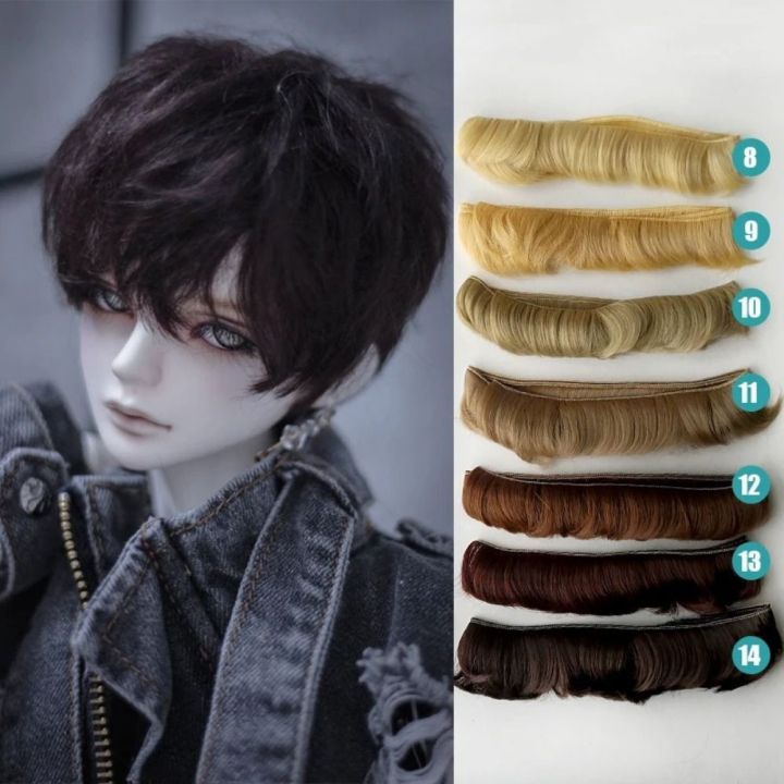 Dress Up Doll High-temperature Wire Bjd DIY Fringe Hair Colorful Short ...