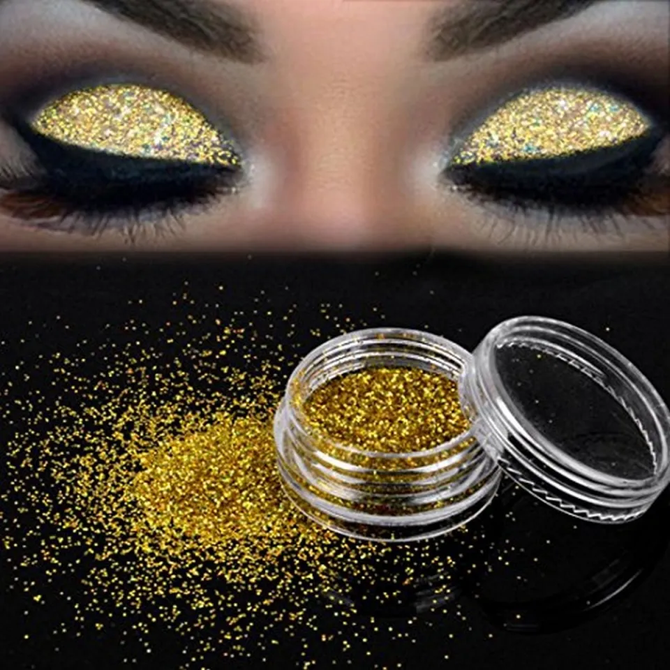 Sparkly Glitter Eye Shadow Golden for Eye Makeup Daraz.pk