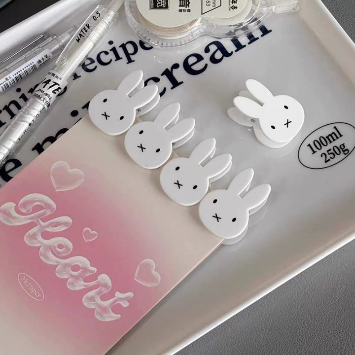 2/5pcs Rabbit Acrylic Pp Clip Fixed Test Paper Storage Female Student ...