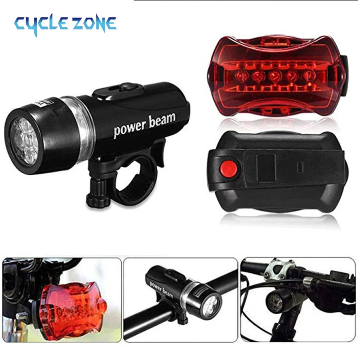 Cycle Light 5 LED Bike Light Bicycle Front Back Light Set MTB Bicycle ...