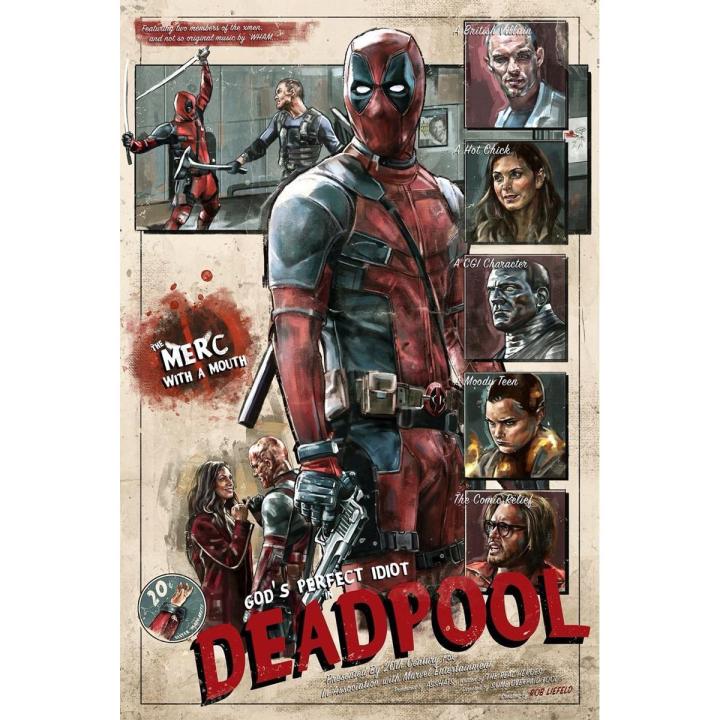 Deadpool by the Marvel MCU 2.0 Fan Posters Vinyl Paper Quotes Vintage ...