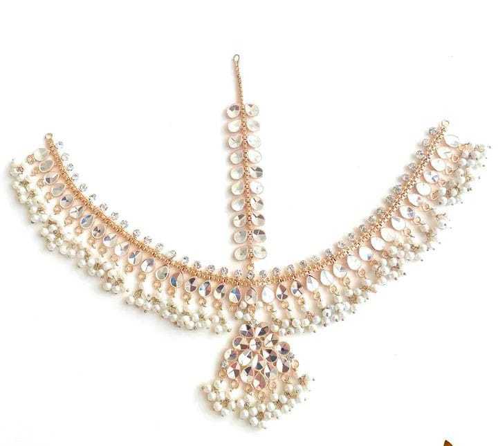 stylish munjoos kundan matapati fashion style 223164 | Daraz.pk