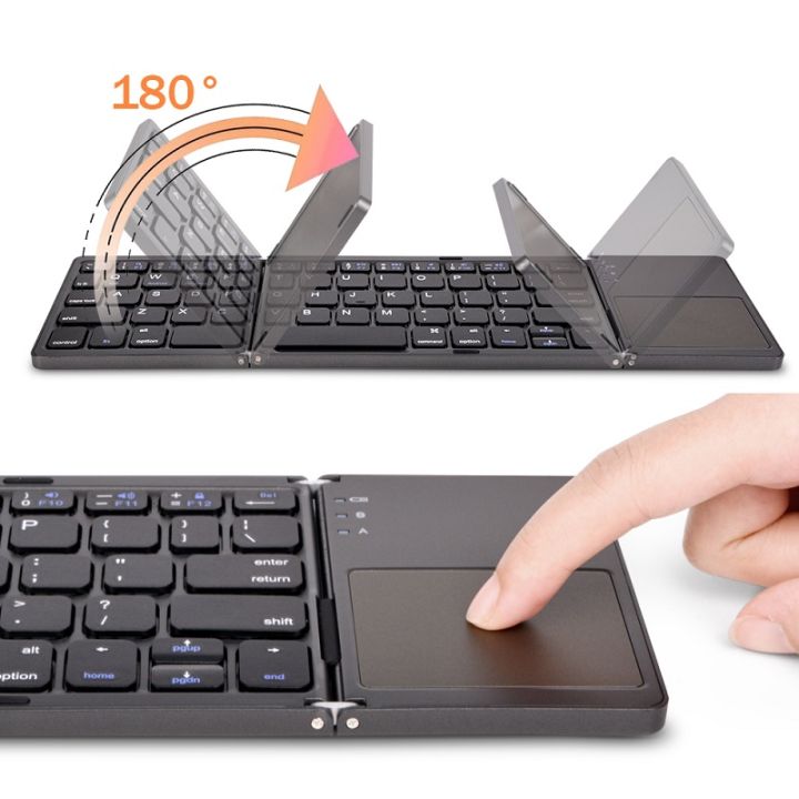 Wireless Folding Keyboard Bluetooth Keyboard With Touchpad For Windows ...