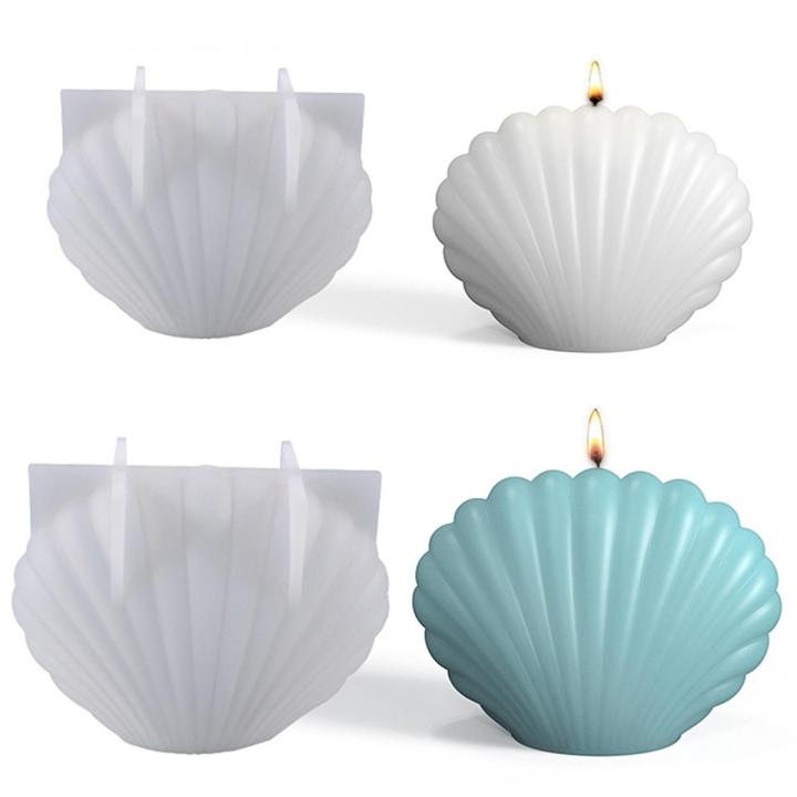 DIY Candle Silicone Mould 3D Sea Shell Shape Aromatherapy Candle Mold ...