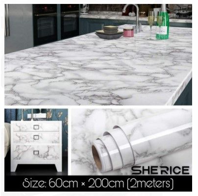 "Self-Adhesive Sticky Marble Sheet | PVC Kitchen Sticker Sheet for ...