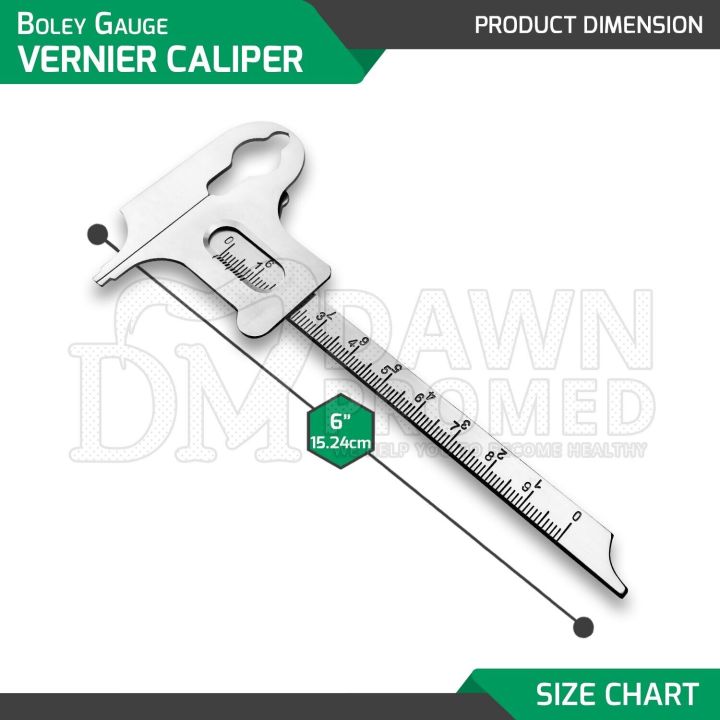 Boley Gauge 6" Vernier Caliper 10 CM Dental Orthodontic Institute ...