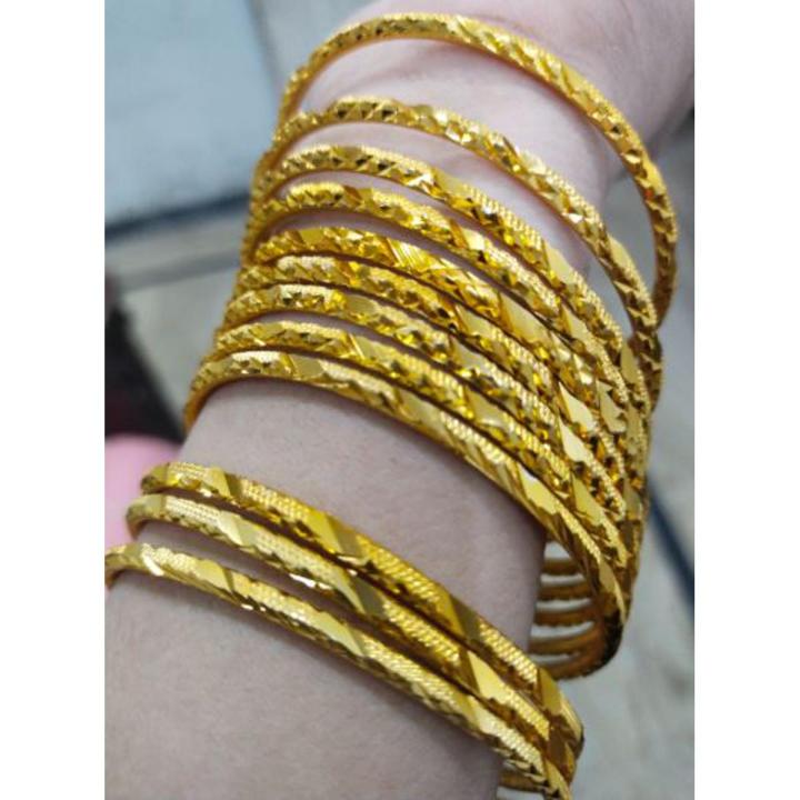 Set OF 12 18k Gold Plated Alloy Bangles for Girls and Bridal (Long ...