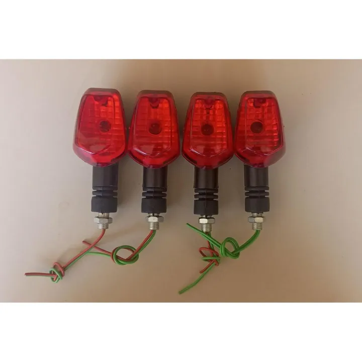 Fancy Indicators For Motorcycles Bikes Universal 4 Pcs Set With Nuts ...