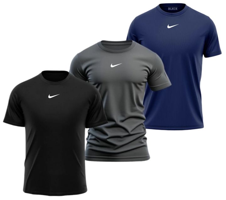 Nike Pack of 3 Quick Dry T-Shirt Sports T-Shirts Men’s Quick Dry Gym T ...