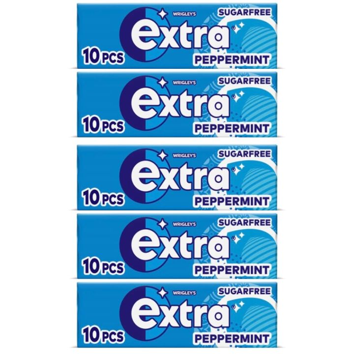 Wrigley's Extra Peppermint Sugar Free Chewing Gum - Pack of 5 | Daraz.pk
