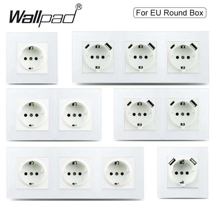 Wallpad EU Standard Single Power Socket Touch Switch Usb Wall Sockets ...