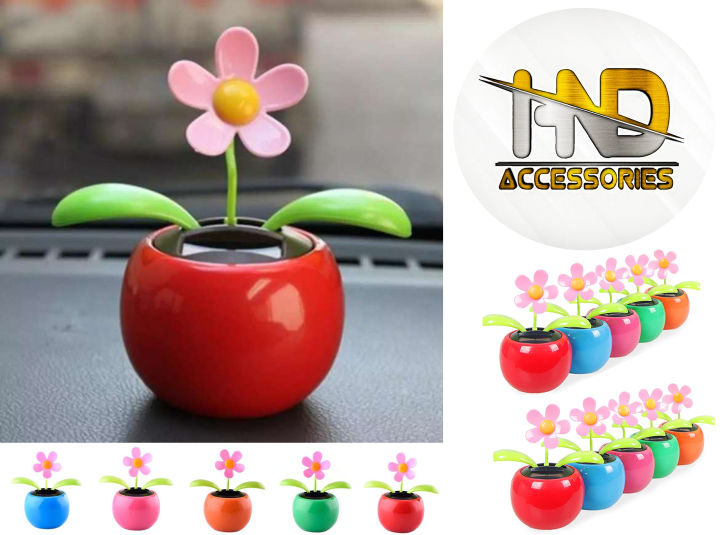 Premium Quality Car Decoration Solar Powered Dancing Flower Swinging ...