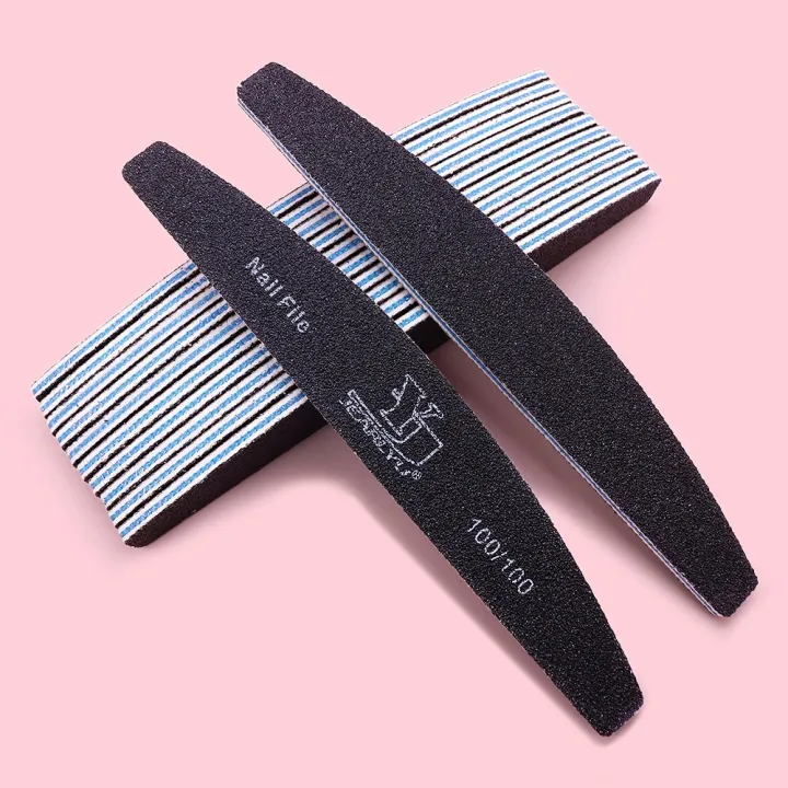 Durable Double Sided Nail File 80/100/150/180/240Grit Professional Nail ...
