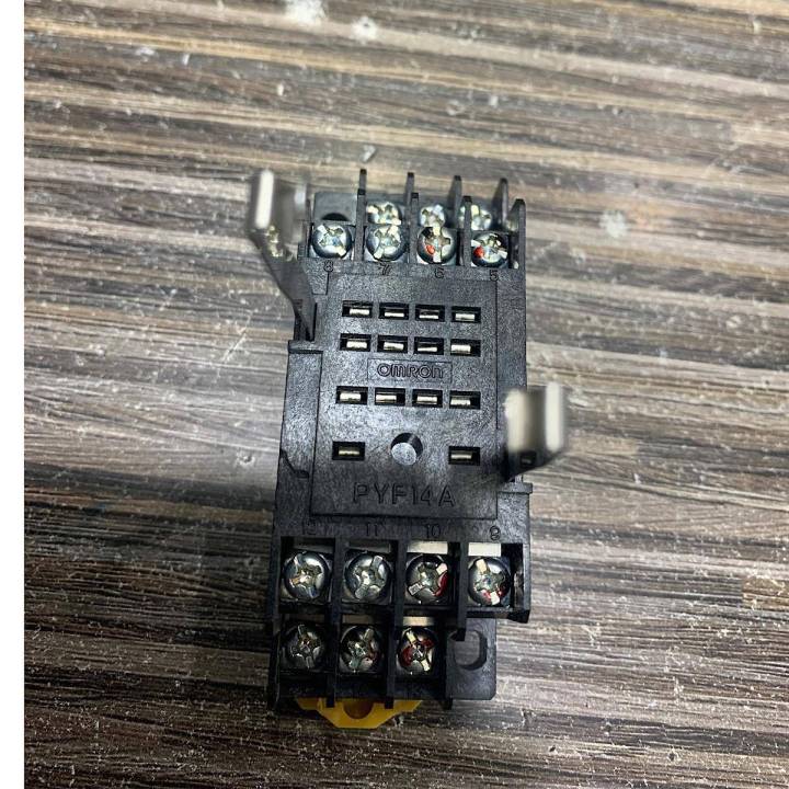 14 pin base with lock PYF14AE Socket DIN Surface Relay | Daraz.pk
