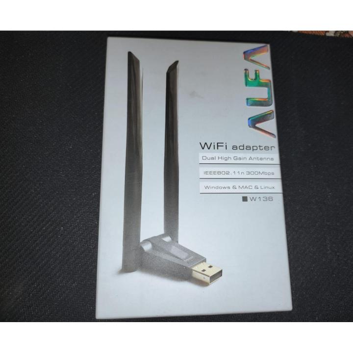 Alfa W136 WiFi Receiver / WiFi Adapter - Daul High Gain Antaenna ...