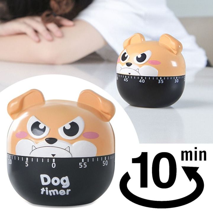 Cute Dog Kitchen Timer Manual Mechanical Rotating Alarm 55 Minutes ...