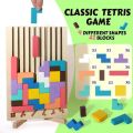 Wooden 3D Russian Block Puzzle - Colorful Tetris Jigsaw & Stacking Game ...