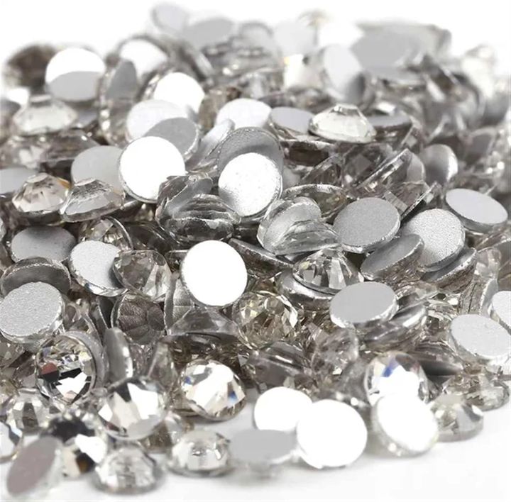 10 gm Resin Flat Hot Fix Rhinestone Crystal Super Bright Glass 3mm/5mm ...