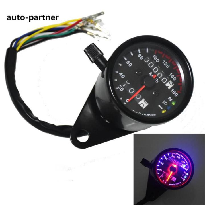 Motorcycle Speedometer Odometer Gauge Dual Speed Meter with LCD ...