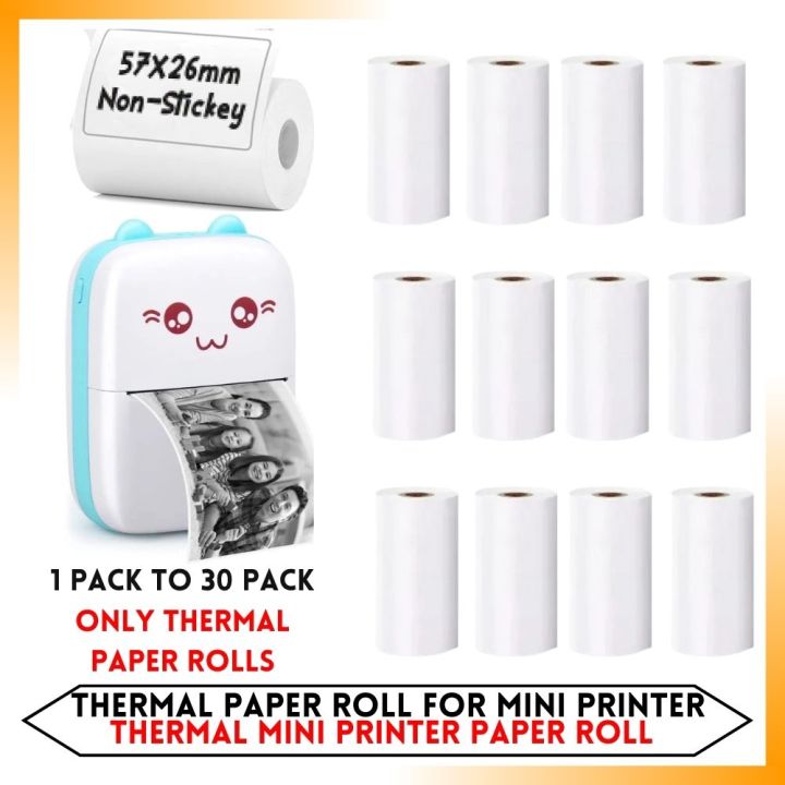 Mini Printer Thermal Paper Roll For Printing ( SIZE 57*26mm ) Thermal ...