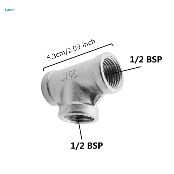 Straight Thread 3 Way Pipe Fitting Tee Fittings Food Grade Hose ...