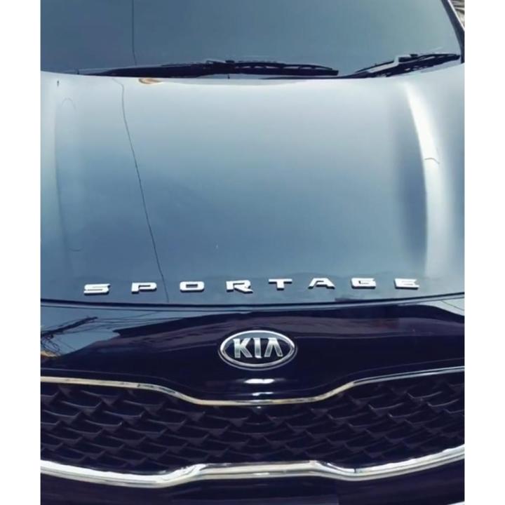 Kia Sportage Alphabets Logo Sticker Bonnet Trunk Emblems Silver-Chrome ...