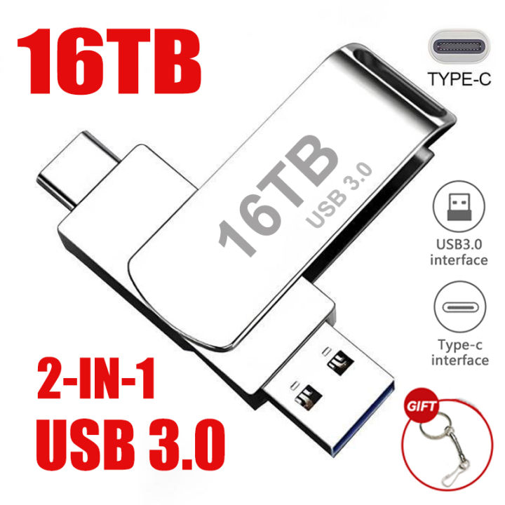 Metal 16TB Usb 3.0 Flash Drives High Speed Pendrive 2TB 8TB 4TB Usb ...