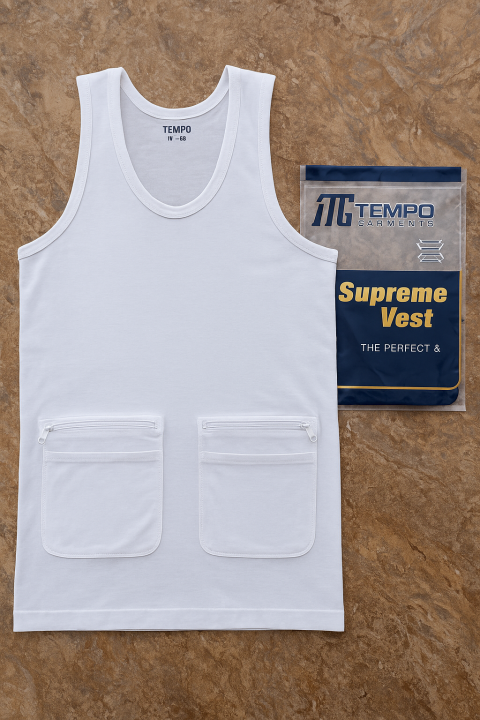 Pocket Vest/ Jaib wali Sando Banyan in Sleeveless For Hajj, Umrah ...